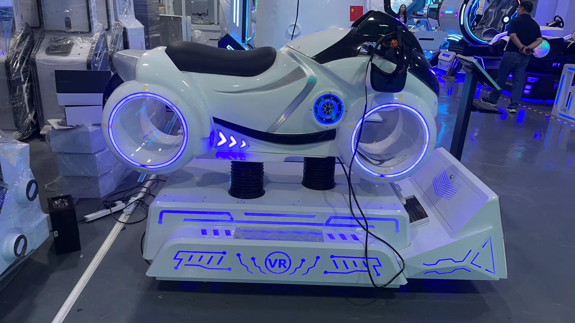 9D driving simulator vr racing motorcycles vr game - Colorful Park